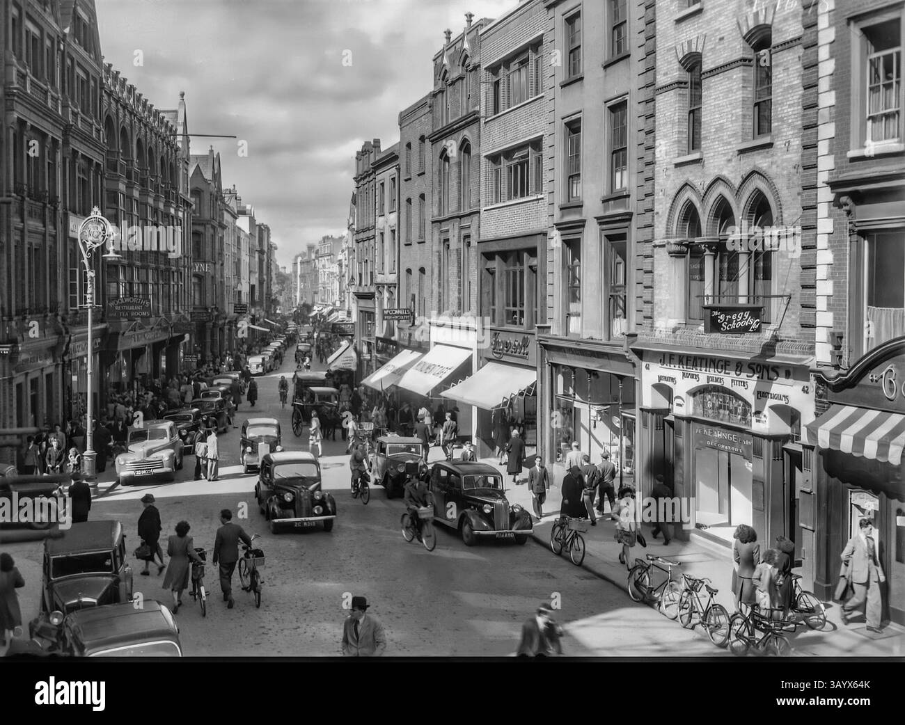A mid 20th-century (1947) photograph of Grafton Street, Dublin city ...