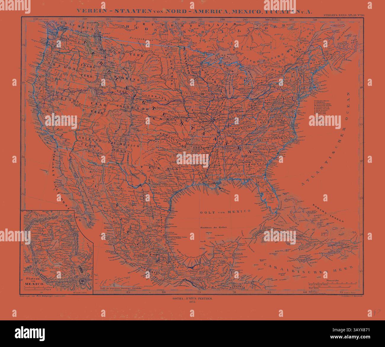 Featuring intricate details of state borders hi-res stock photography ...