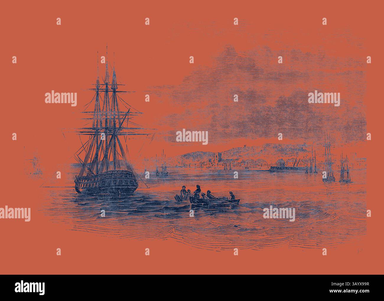 Large sailing ship navigates hi-res stock photography and images - Alamy