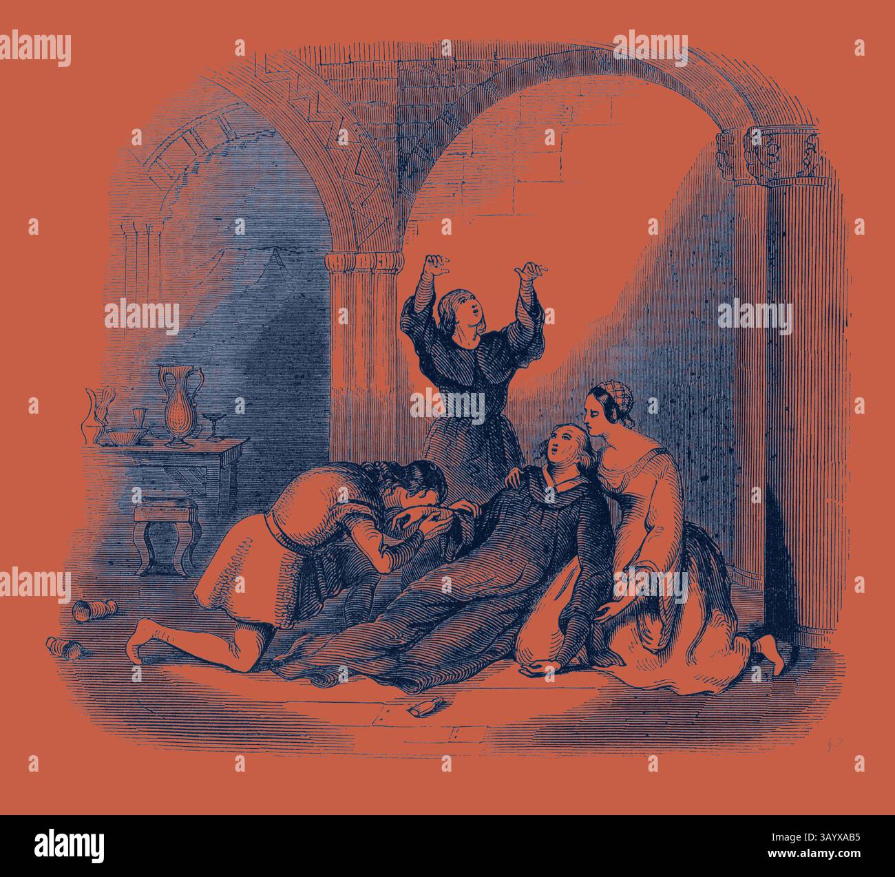 Dramatic scene unfolds woman hi-res stock photography and images - Alamy