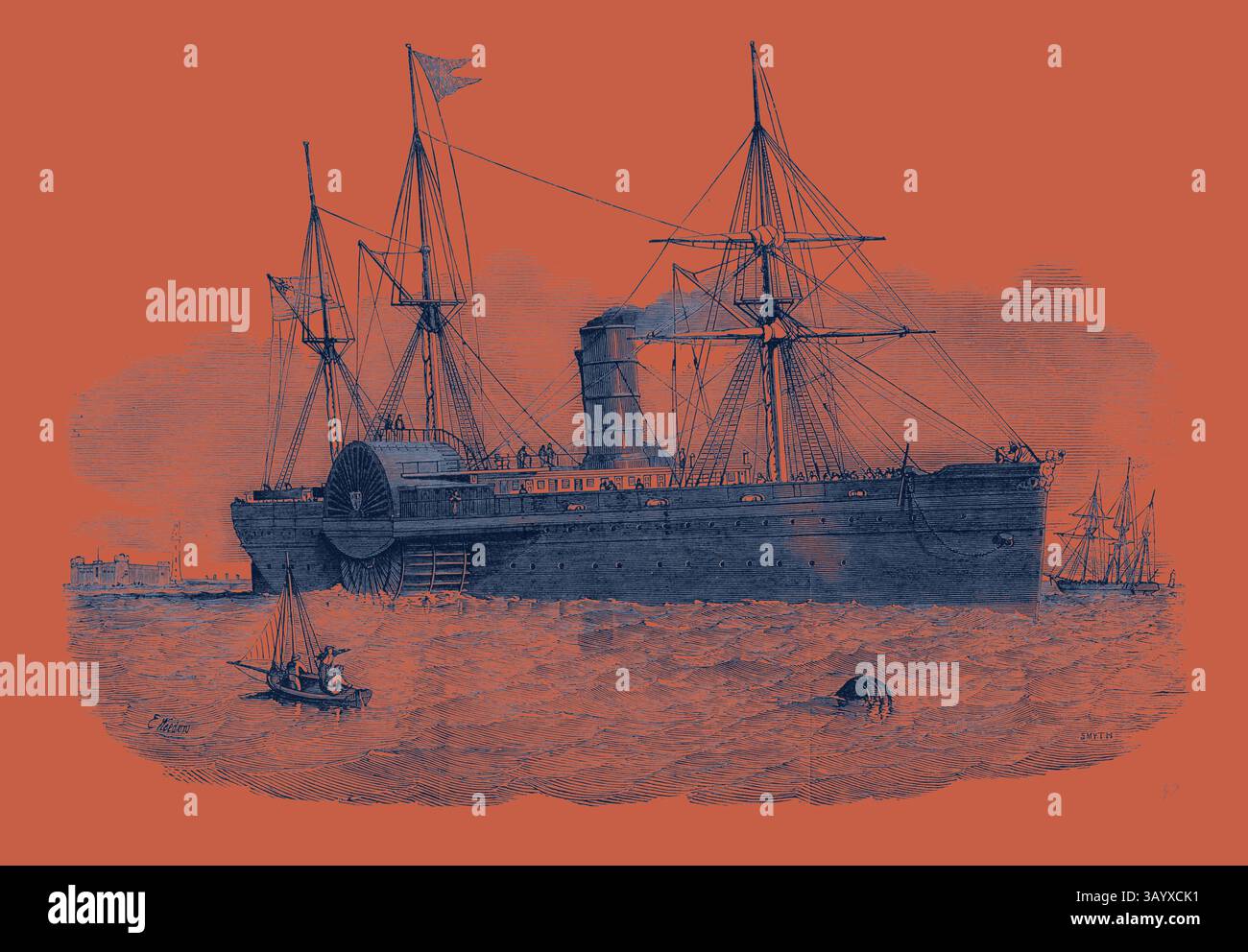 Prominent paddlewheel sails hi-res stock photography and images - Alamy