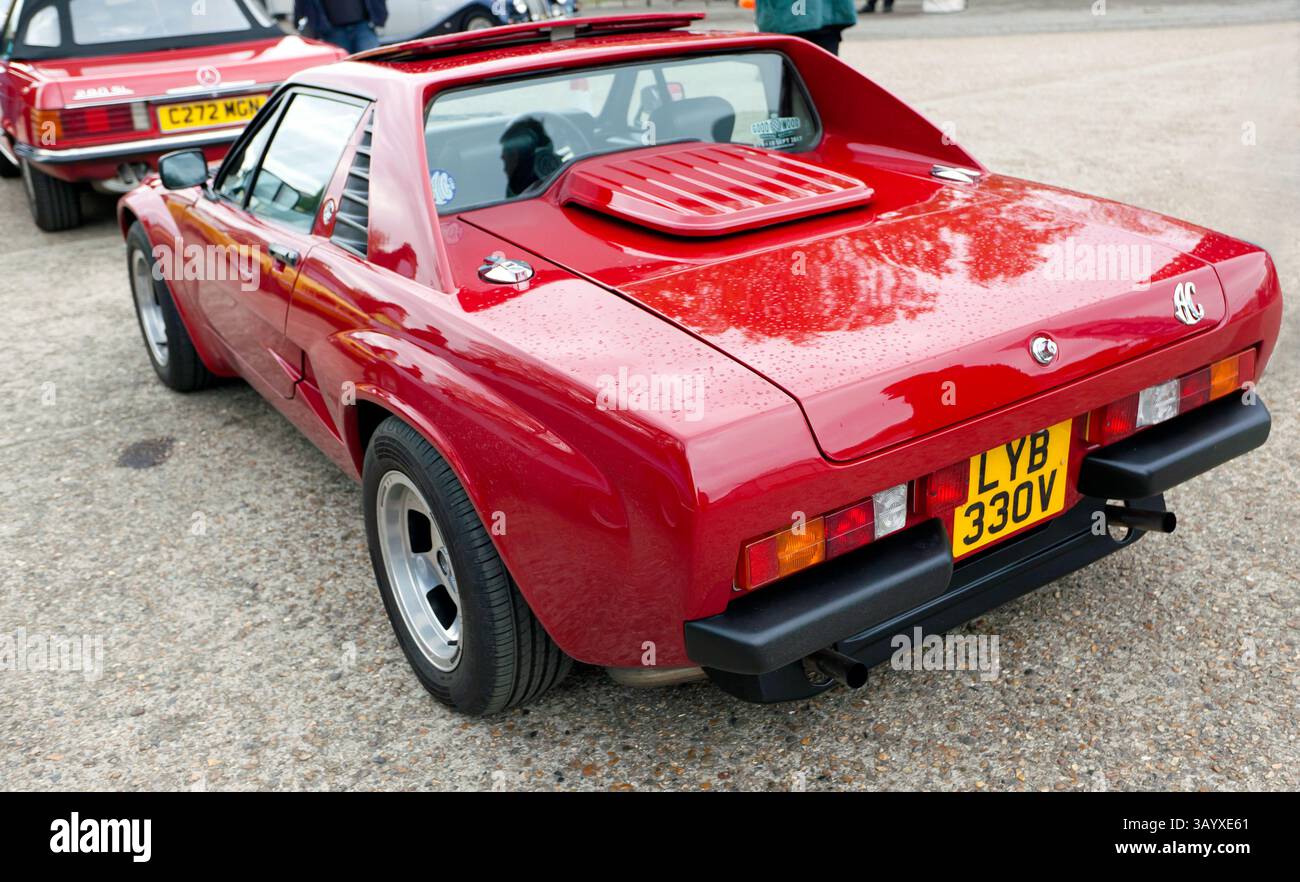 Three-quarters Rear View of a Red, 1979, AC 3000ME, on display at the ...