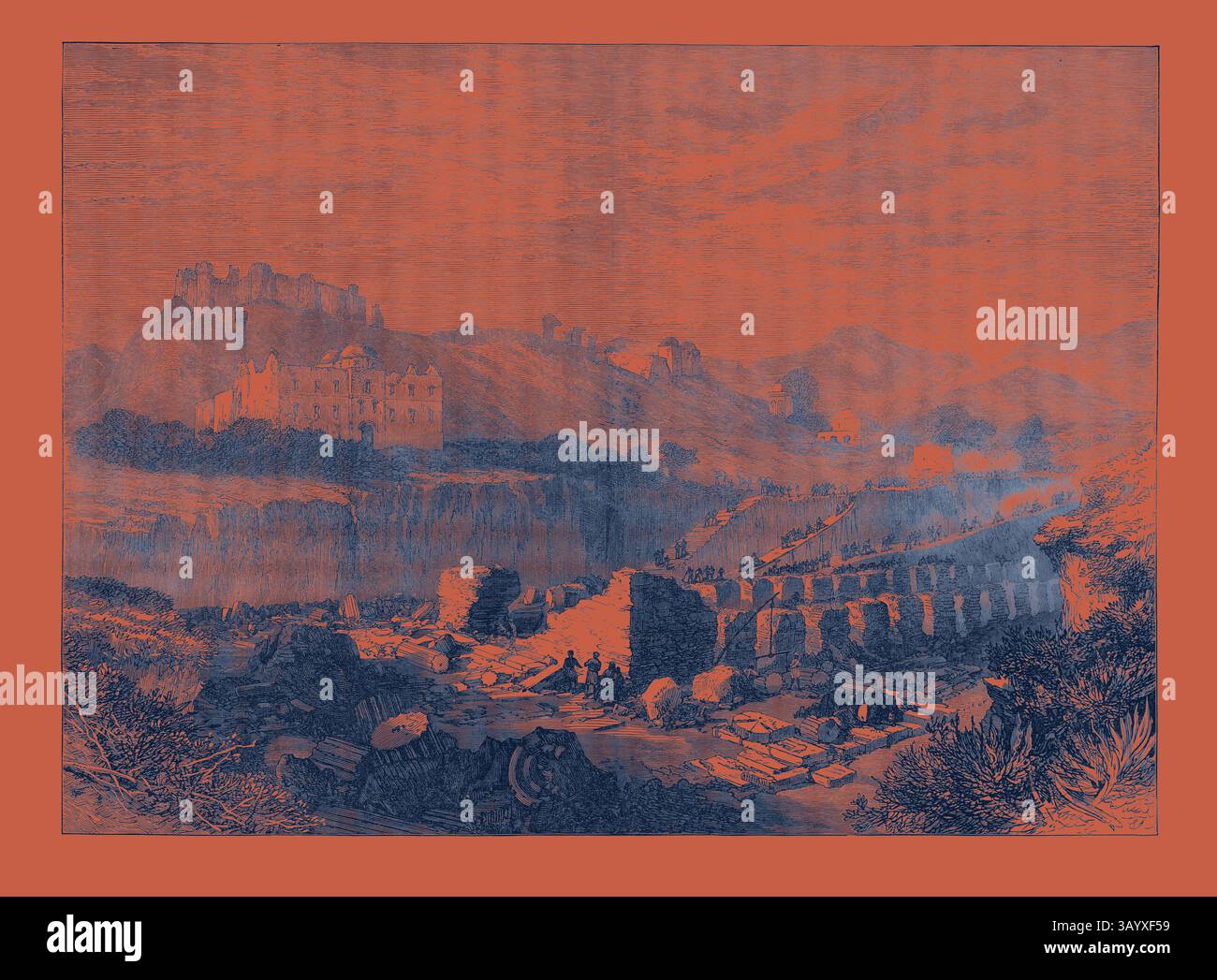 Backdrop of distant ruins hi-res stock photography and images - Alamy
