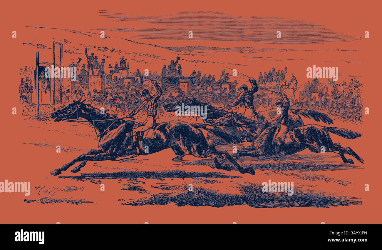 Jockeys lean forward in determination hi-res stock photography and ...