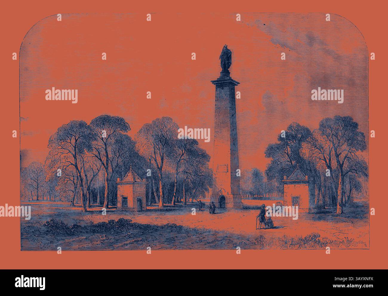 Ornate gates flanking hi-res stock photography and images - Alamy