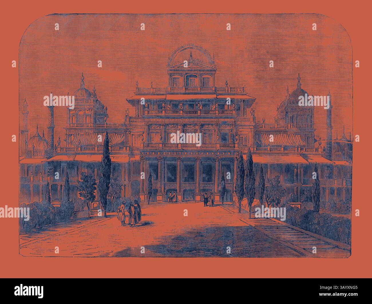 An ornate building with intricate architectural details stands ...