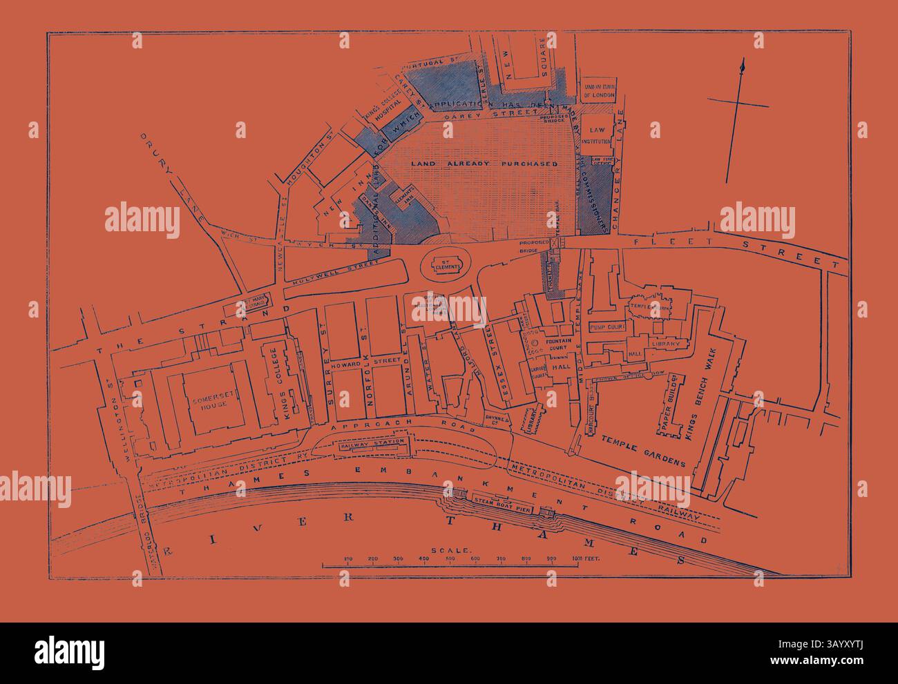 A stylized map showcasing a historical layout of a city, featuring ...