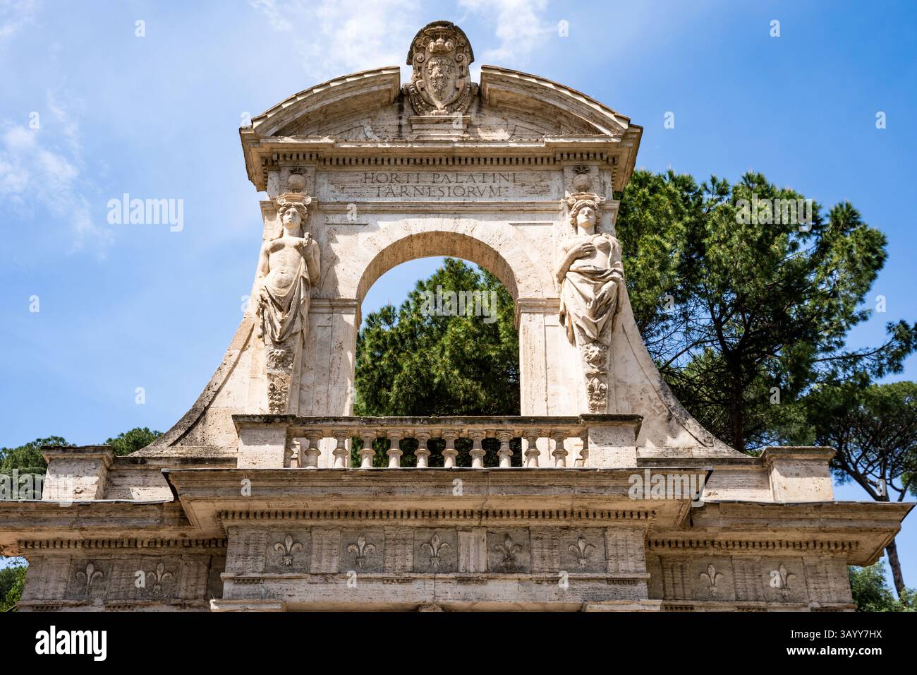 Portal of the Farnese Gardens (Horti Palatini Farnesiorum) on the ...