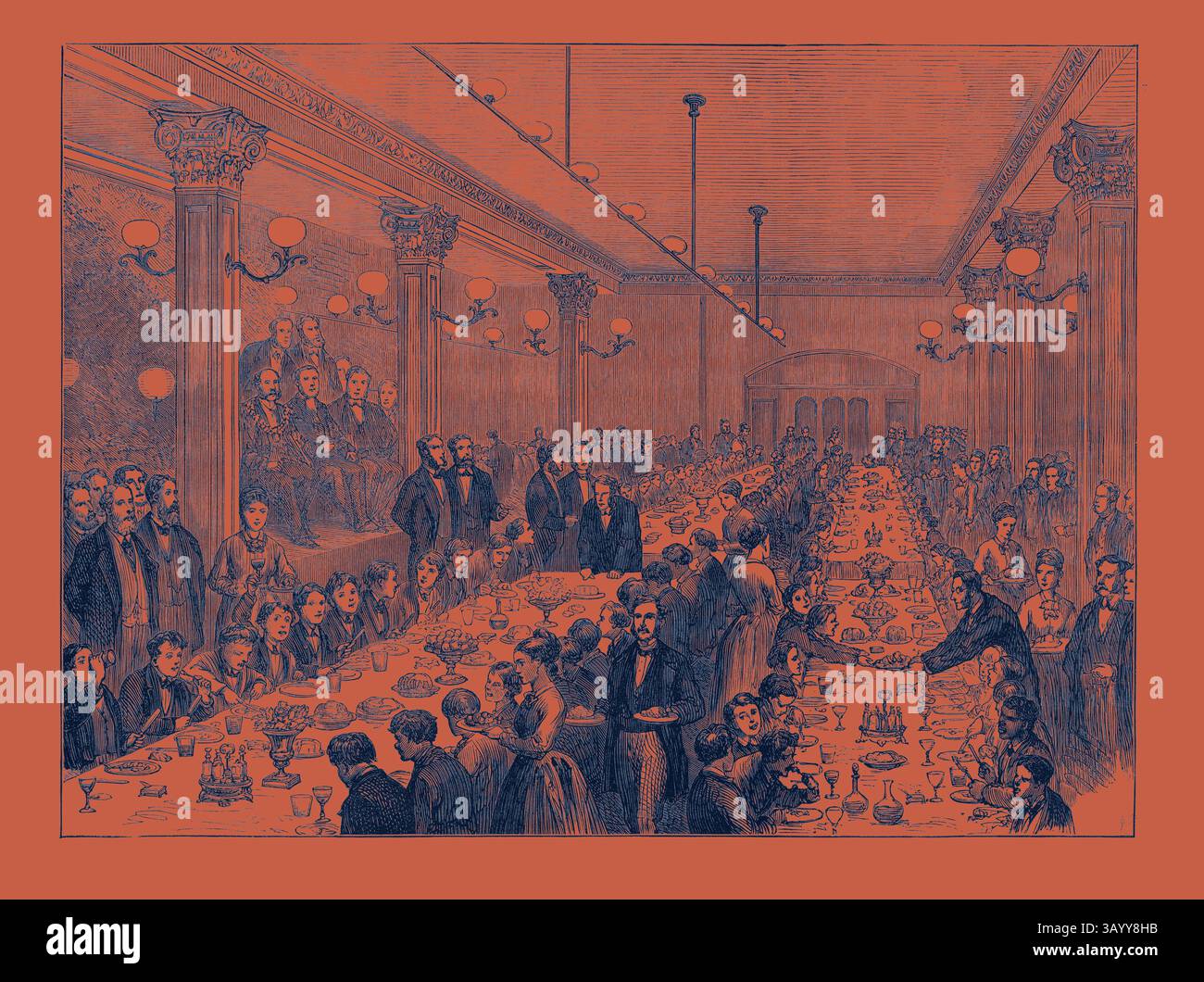 Grand banquet scene unfolds hi-res stock photography and images - Alamy