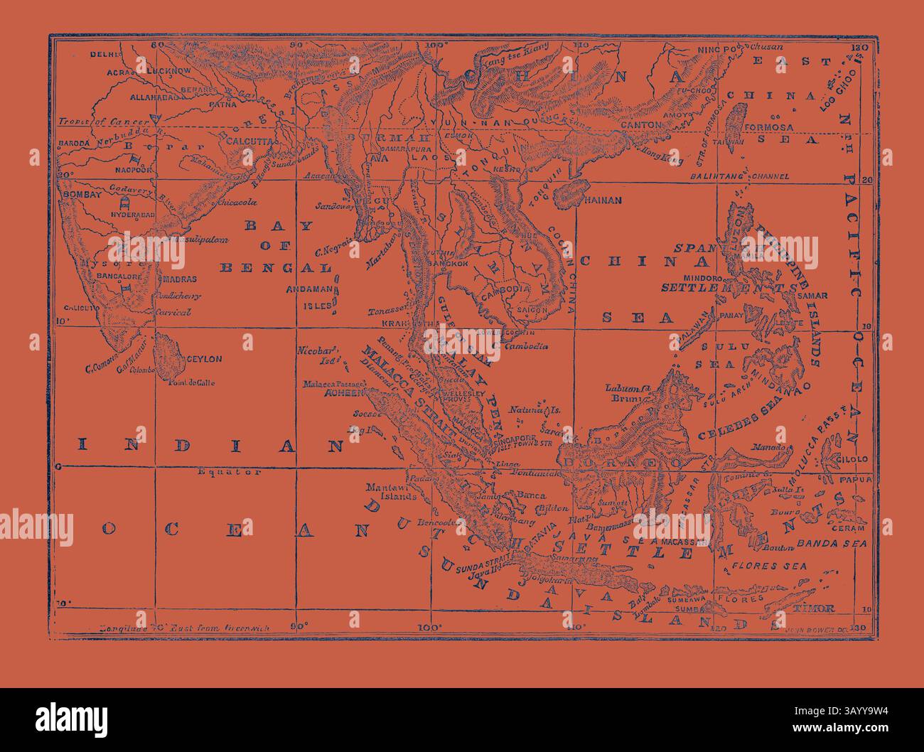 Bay of bengal map hi-res stock photography and images - Alamy