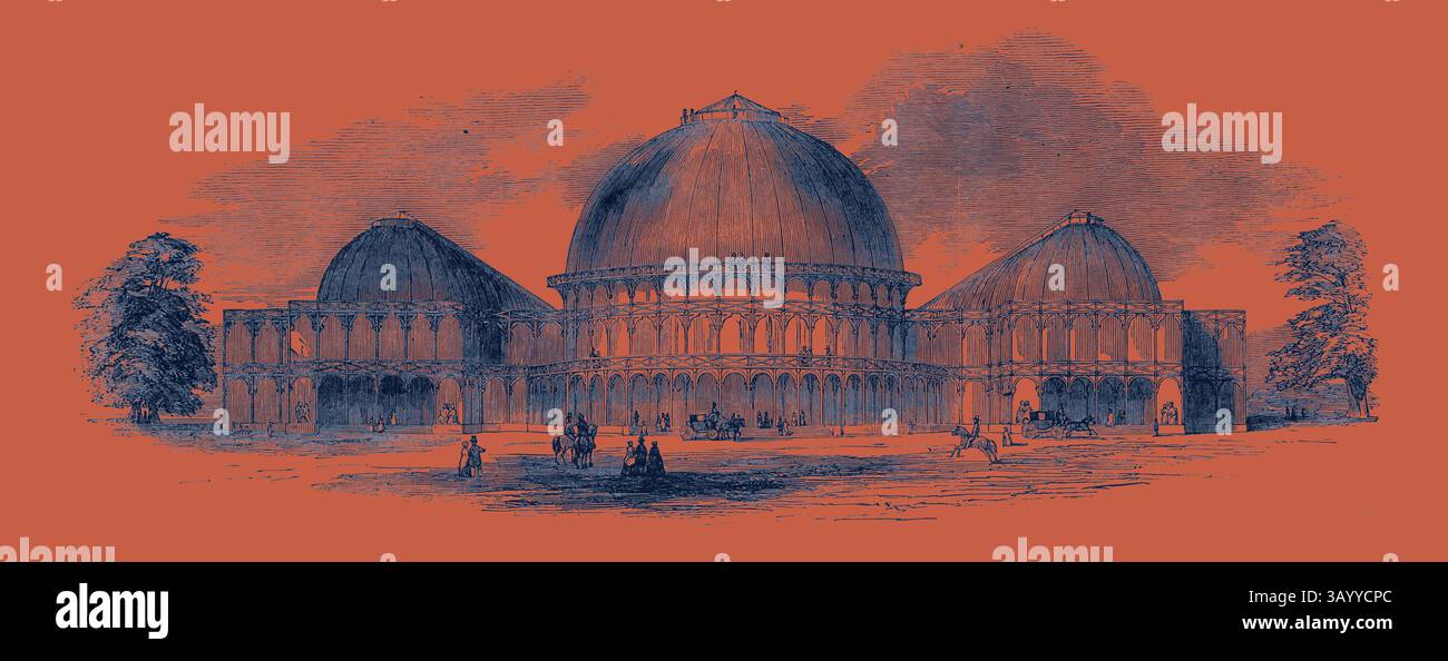 A grand architectural structure featuring large domes and intricate ...