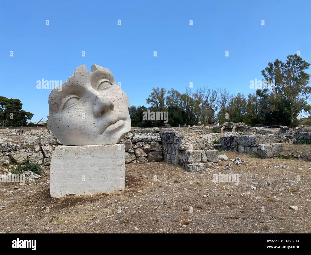 Fragmented ancient sculpture face hi-res stock photography and images ...