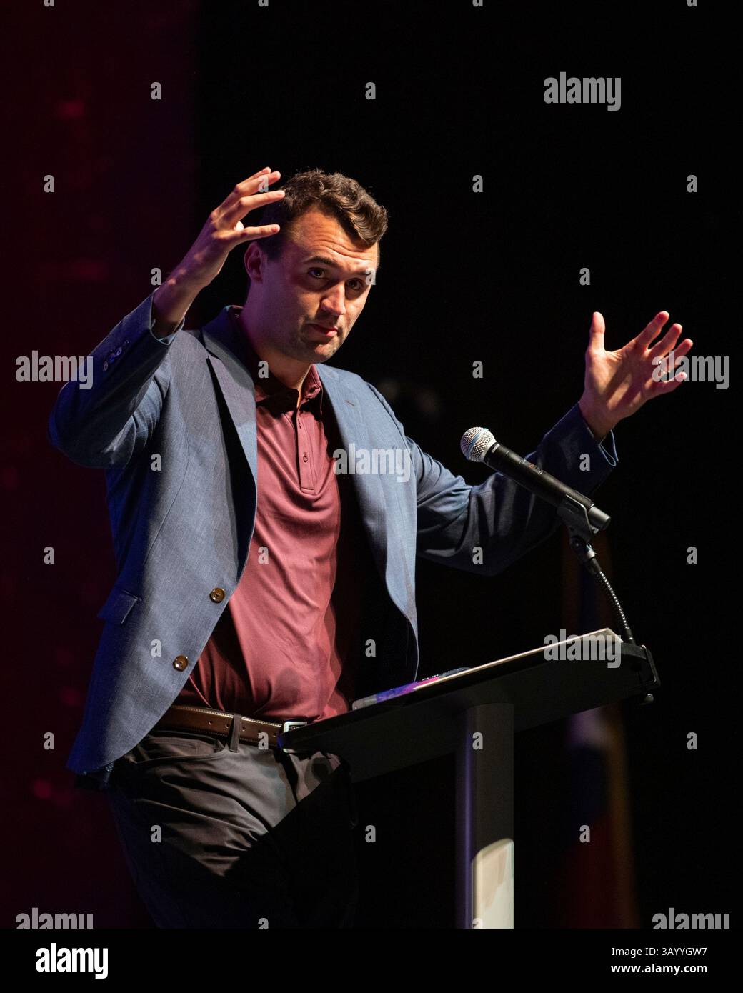 Charlie Kirk speaks at Texas A&M University as part of Turning Point ...