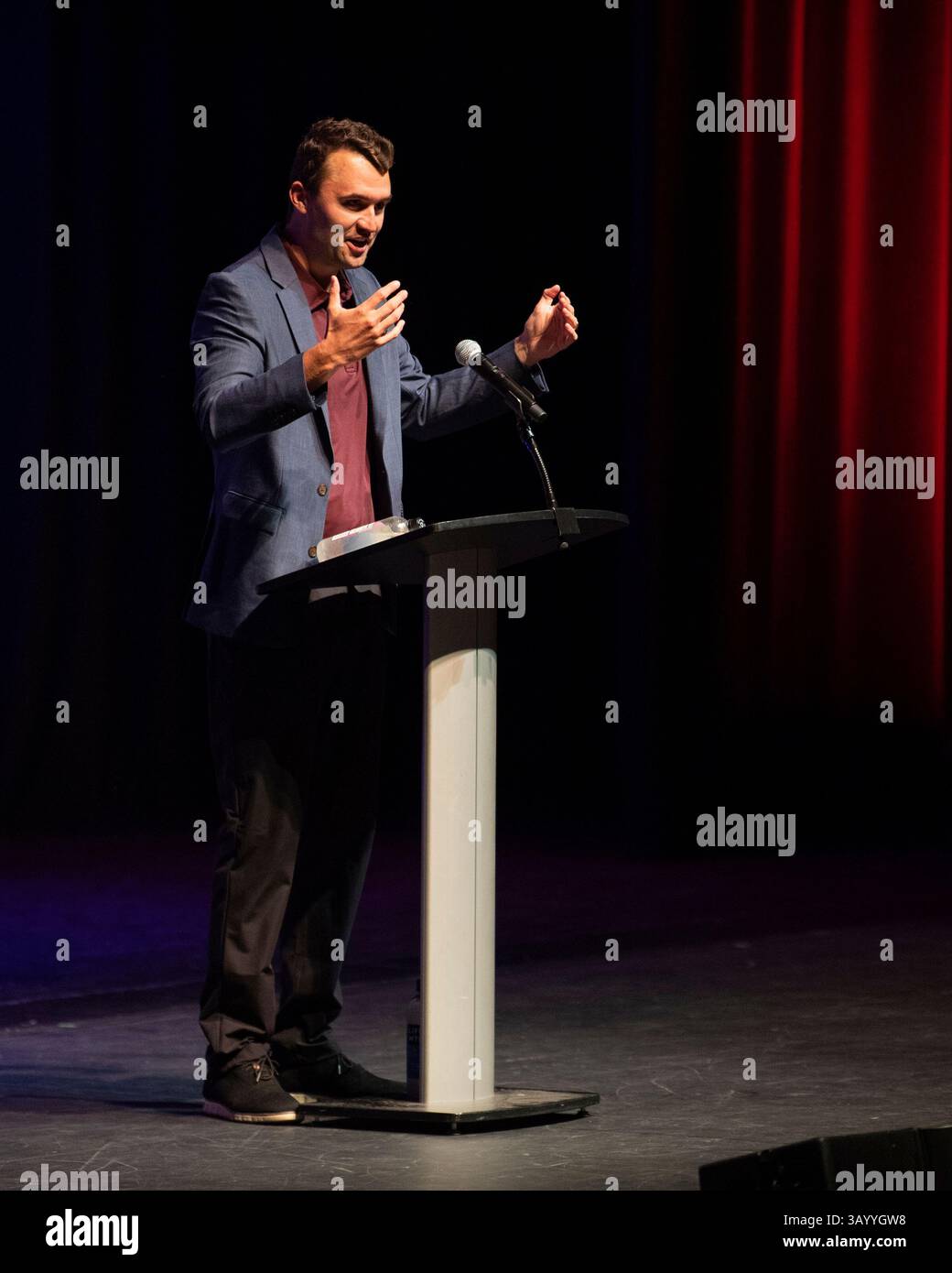 Charlie Kirk speaks at Texas A&M University as part of Turning Point ...