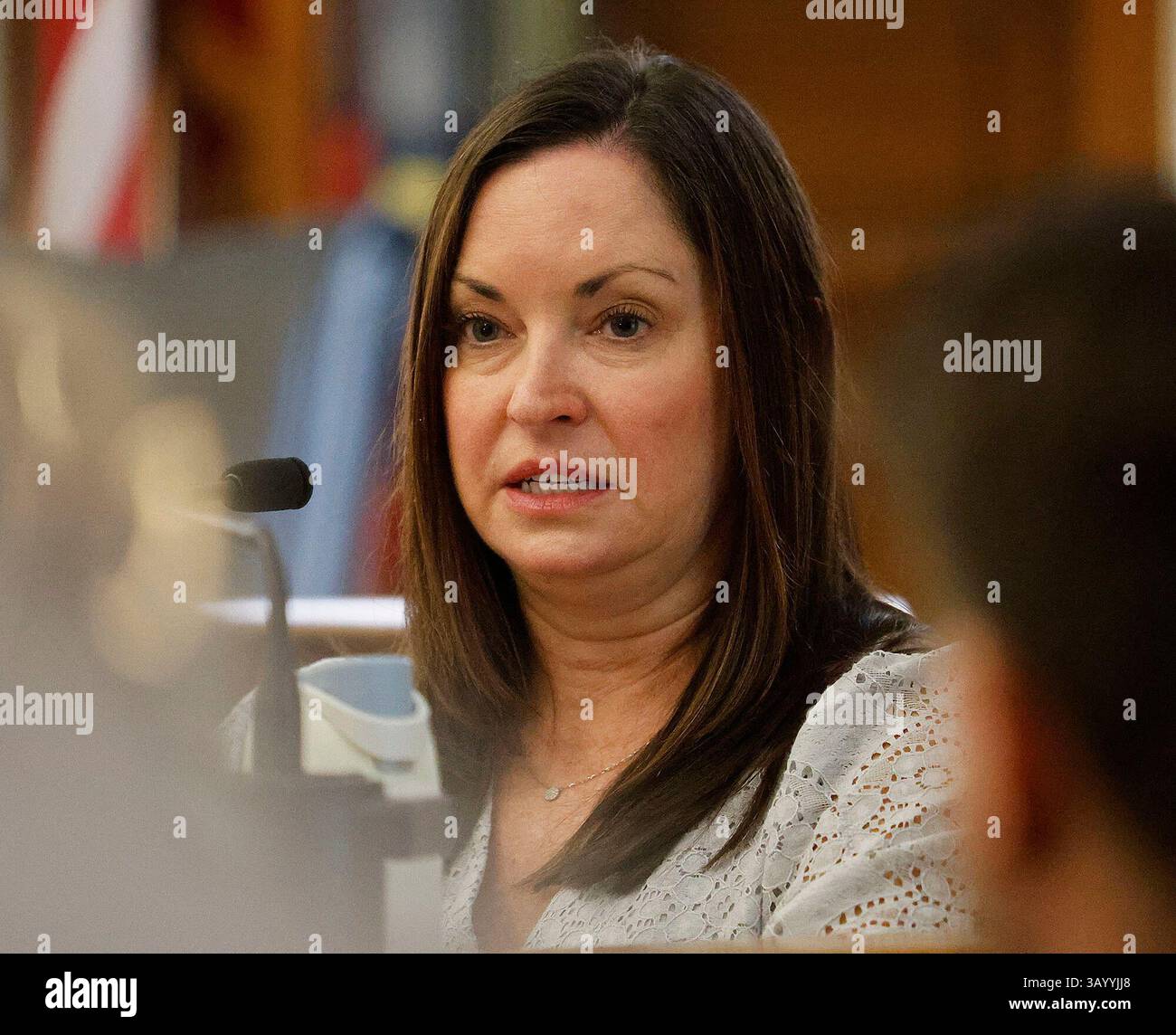 Kerry Roberts testifies during the Karen Read trial in Norfolk Superior ...