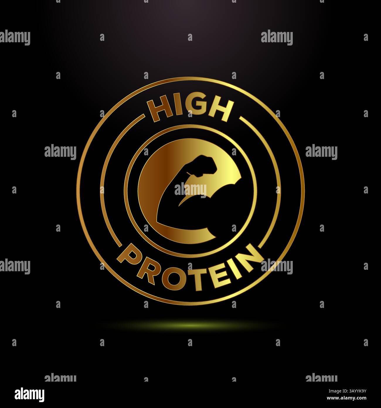 High protein icon, High protein label design for packaging, Nutrition ...
