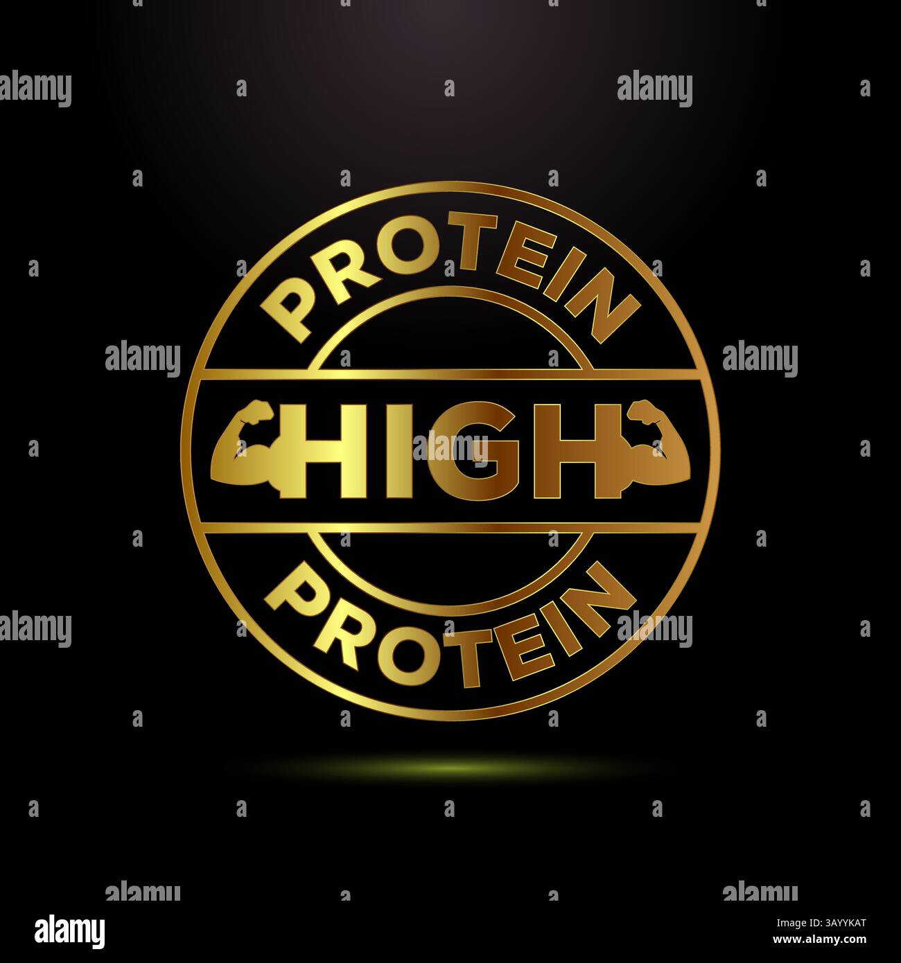 High protein icon, High protein label design for packaging, Nutrition ...