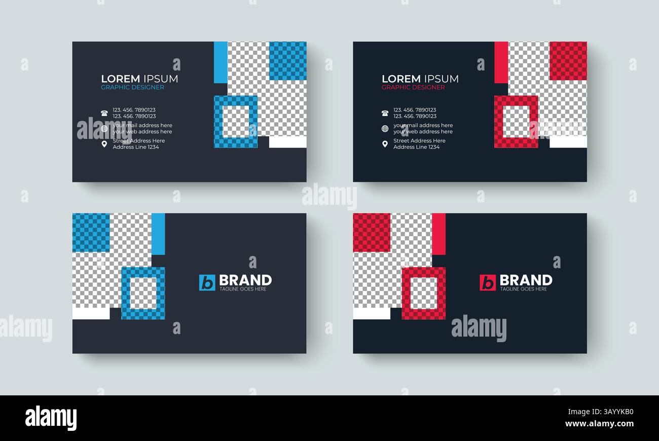 Corporate modern creative and simple business card design layout ...