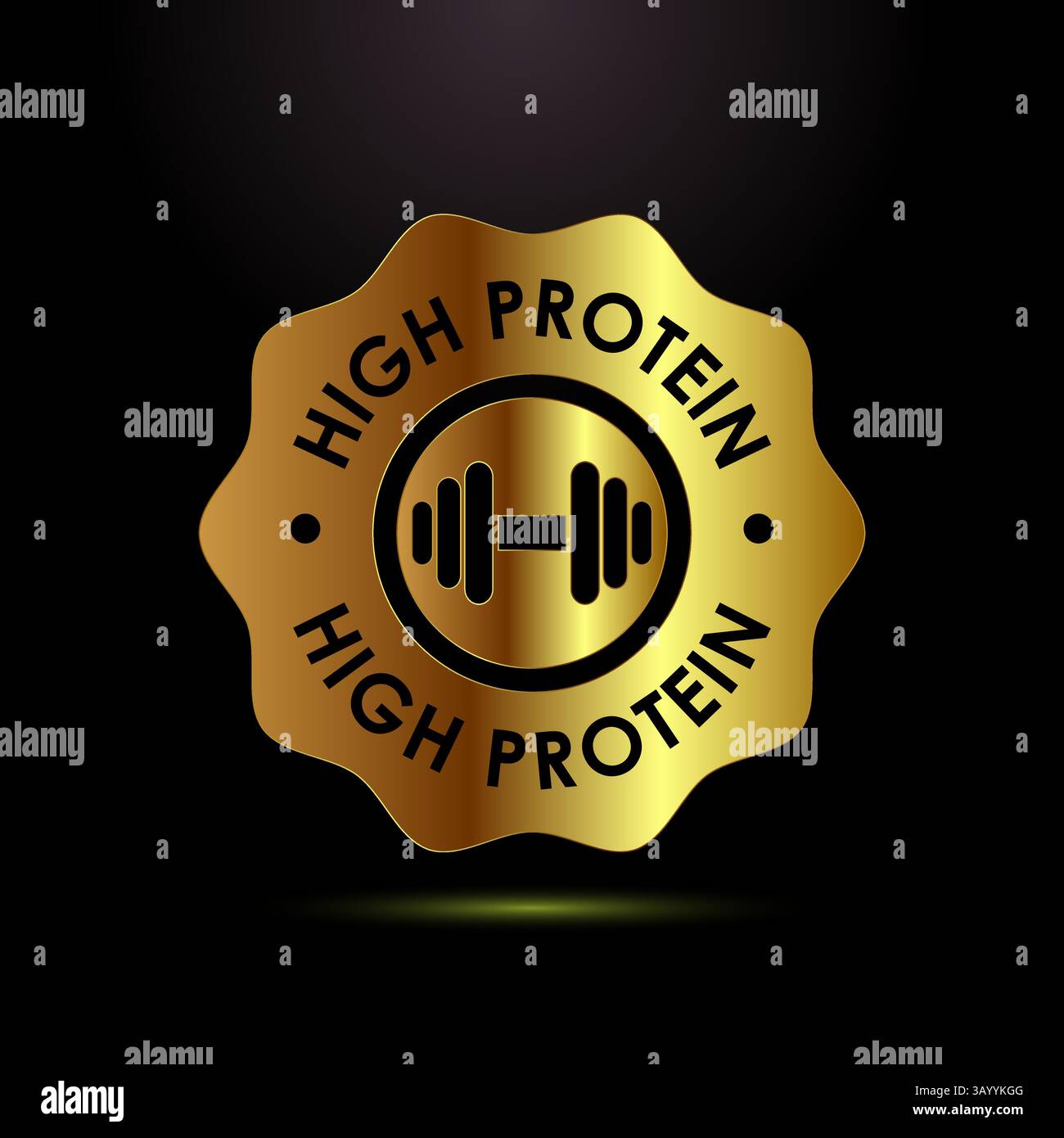 High protein icon, High protein label design for packaging, Nutrition ...