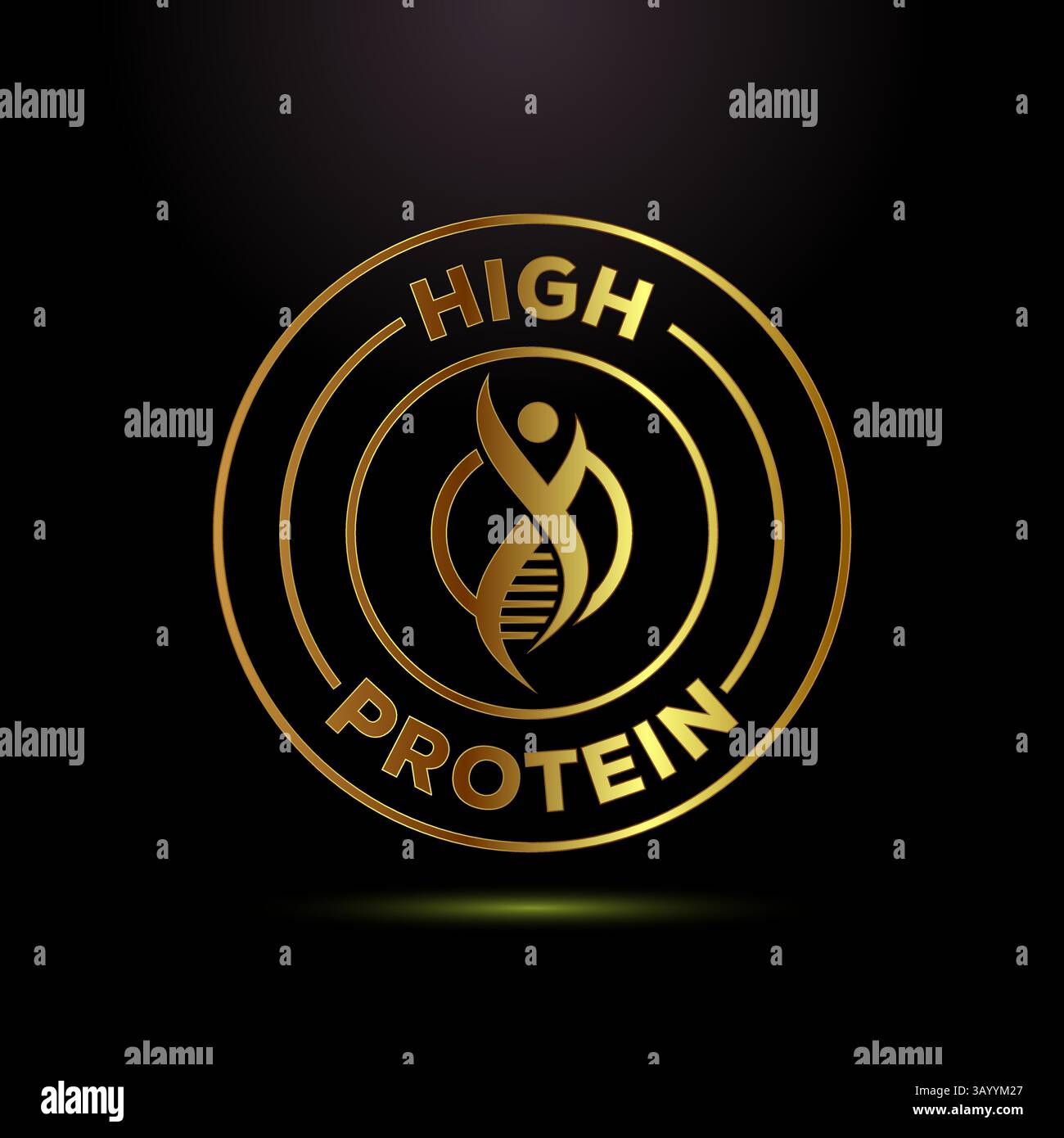 High protein icon, High protein label design for packaging, Nutrition ...