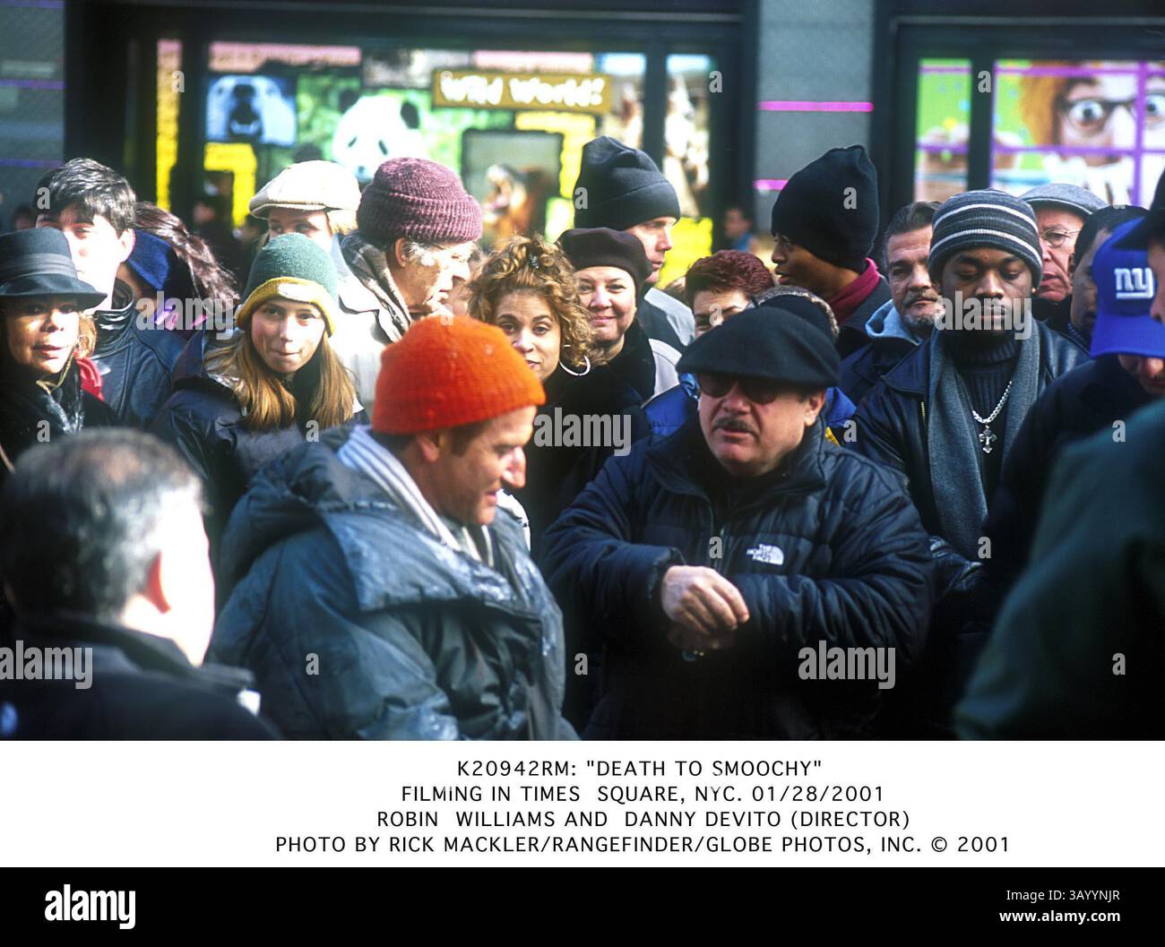 Jan. 28, 2001 - K20942RM: ''DEATH TO SMOOCHY'' .FILMING IN TIMES SQUARE ...