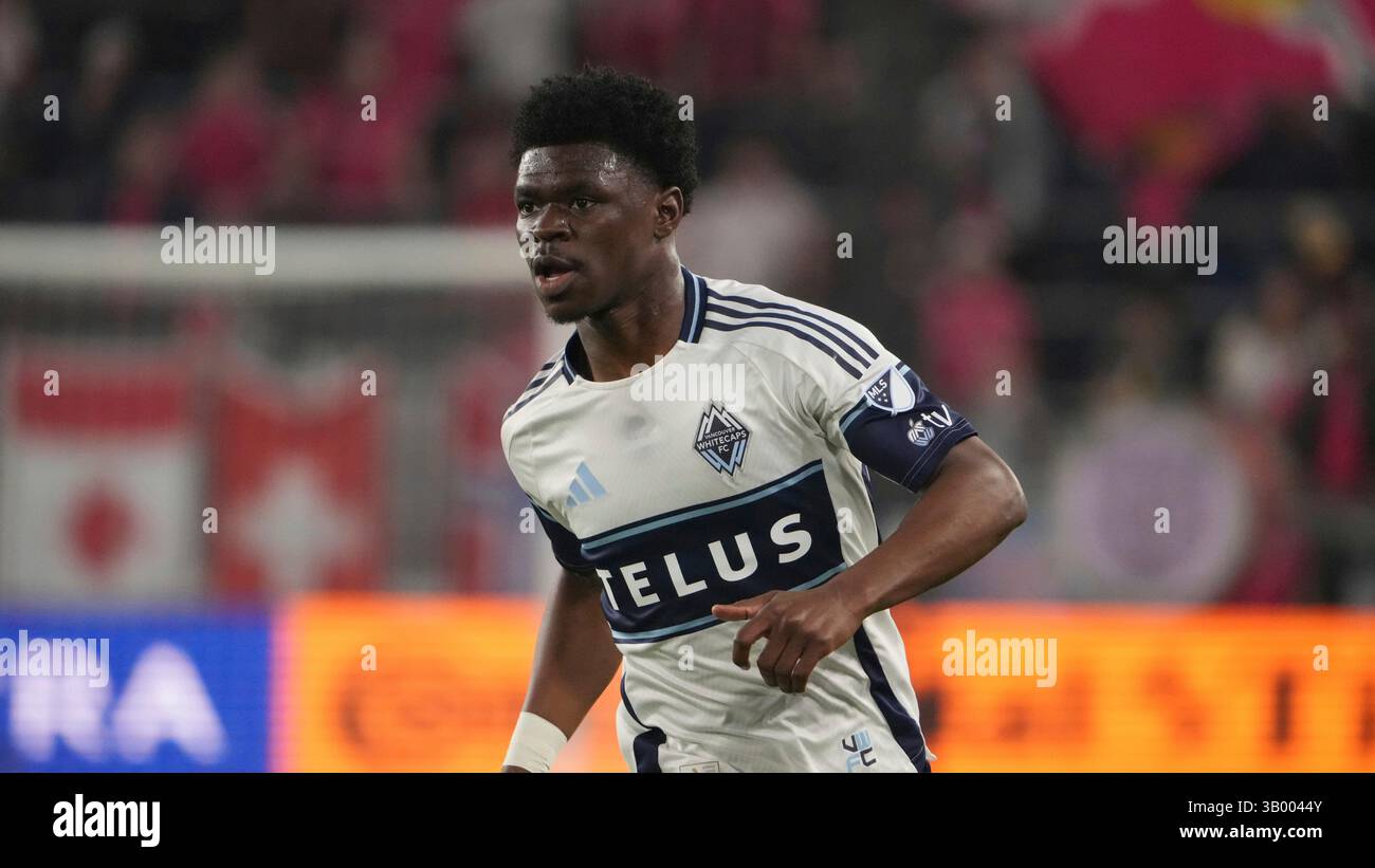 Vancouver Whitecaps' Emmanuel Sabbi in action during the first half of ...