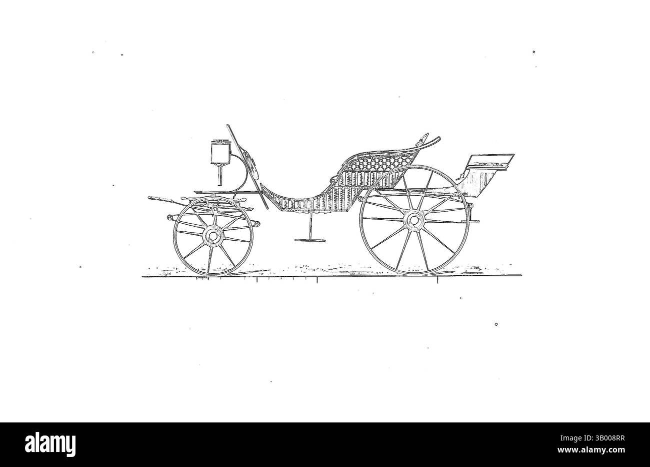 A vintage carriage outlined in vibrant, glowing lines, surrounded by a ...