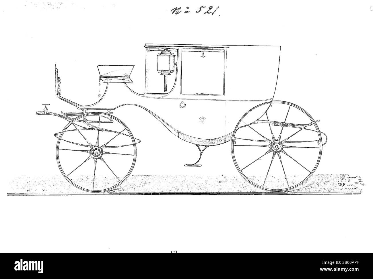 A stylized representation of a vintage carriage, featuring striking ...