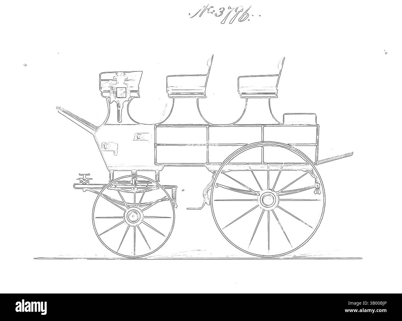 A stylized representation of a vintage carriage featuring a distinct ...