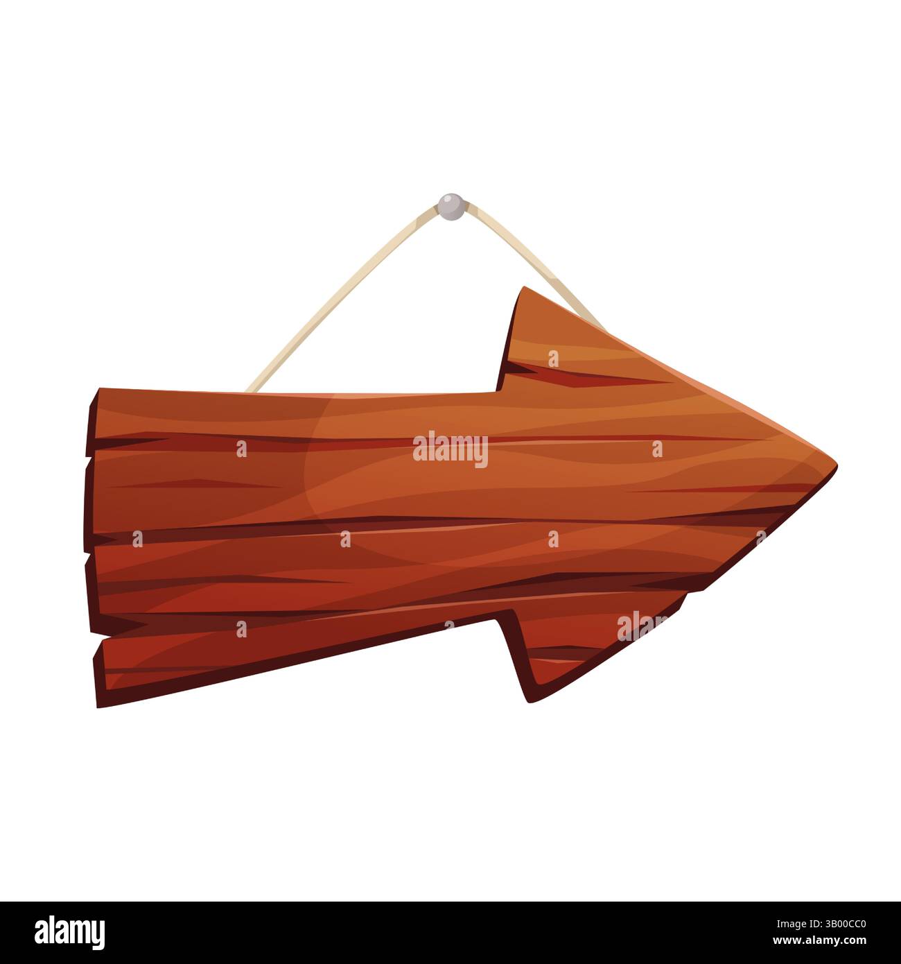 Retro wooden arrow. Vector direction sign in wild west style. Pointer ...