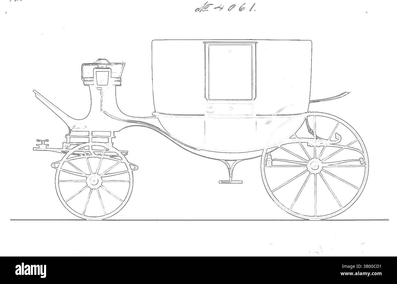 A stylized representation of a vintage carriage, with intricate details ...