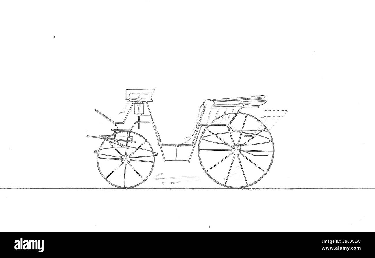 A vintage rickshaw is depicted with a glowing, artistic outline ...