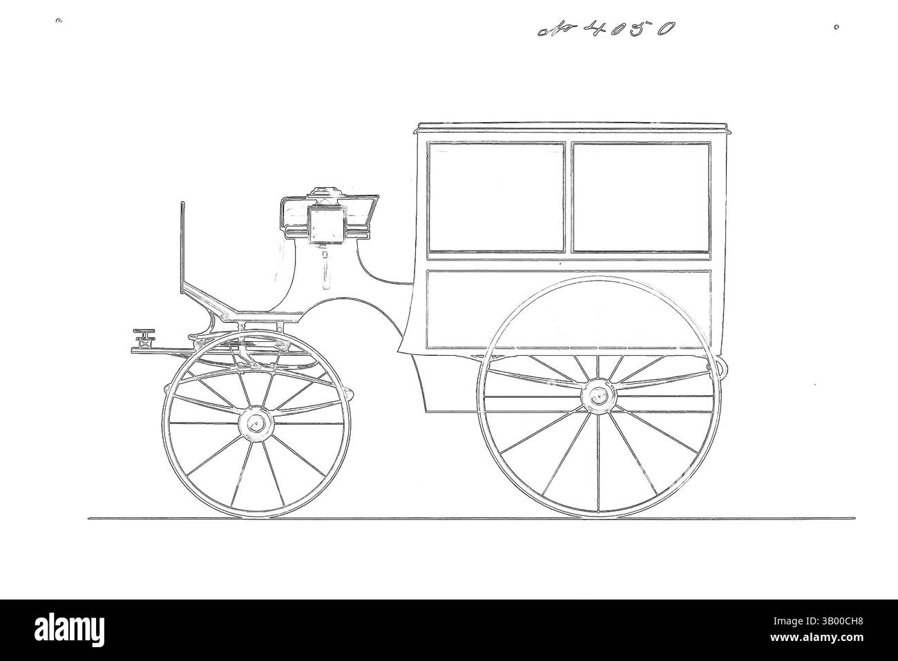 An intricately designed carriage with distinct wheels and a decorative ...