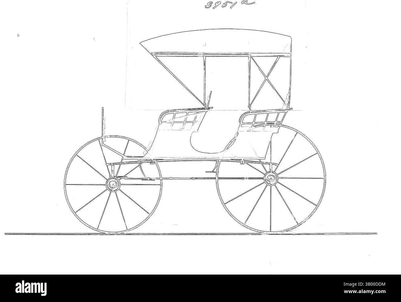 A vintage carriage stands prominently, characterized by its elegant ...