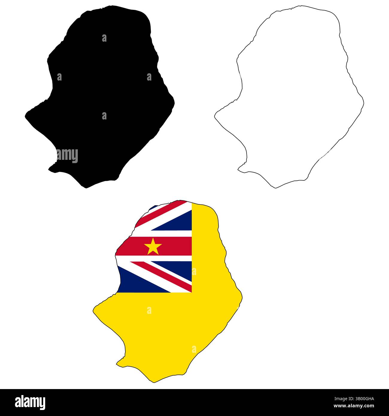 Niue Map icon. Niue Map Clipart. Niue Flag Map sign. Niue Outline. flat ...