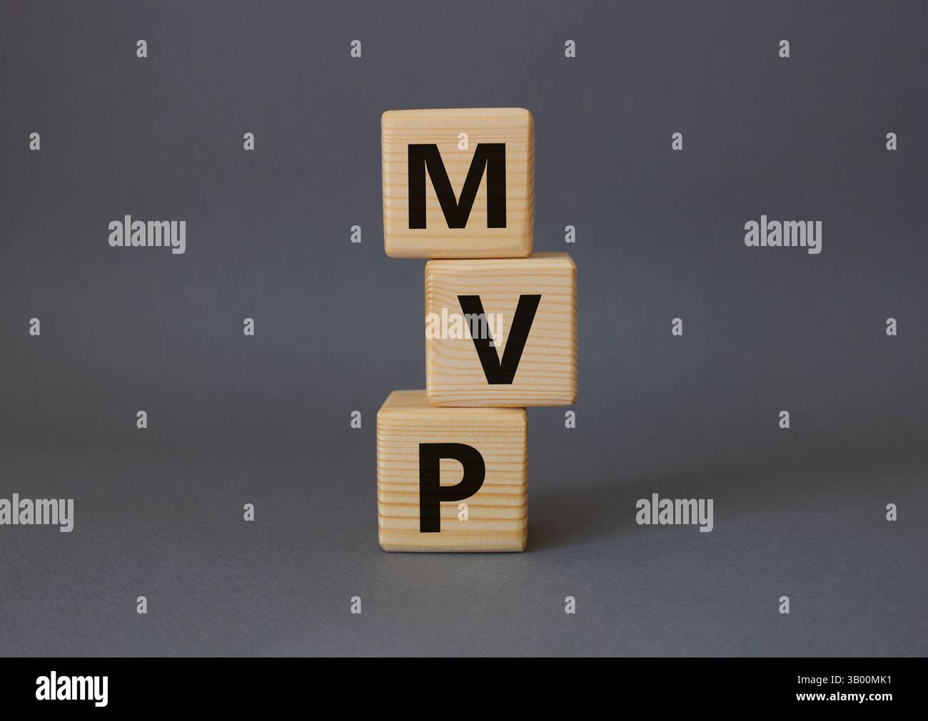 MVP - Most Valuable Player symbol. Wooden cubes with words MVP ...
