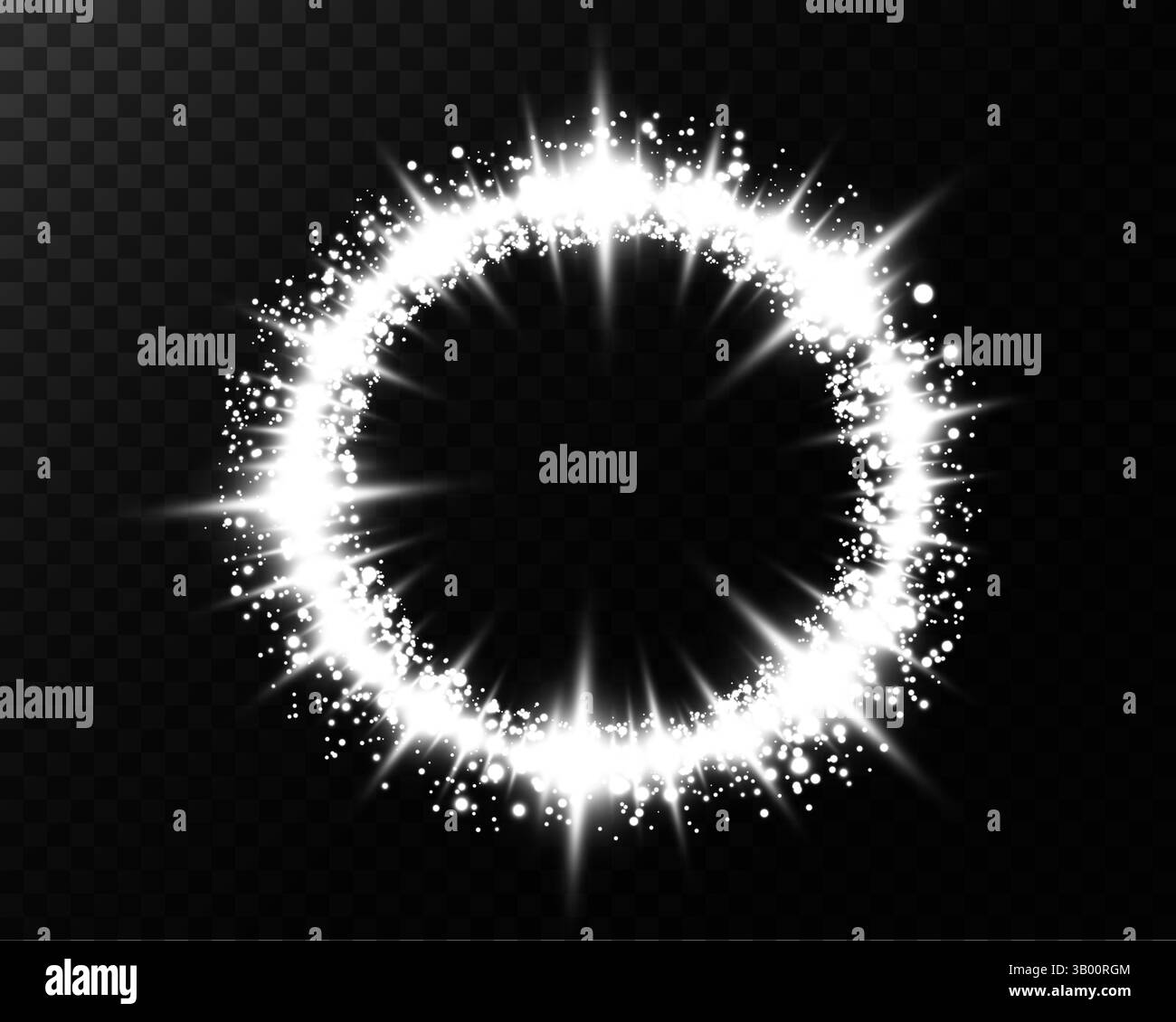 A Glittering and Sparkling Circle adorned with a Bright Stars Effect ...