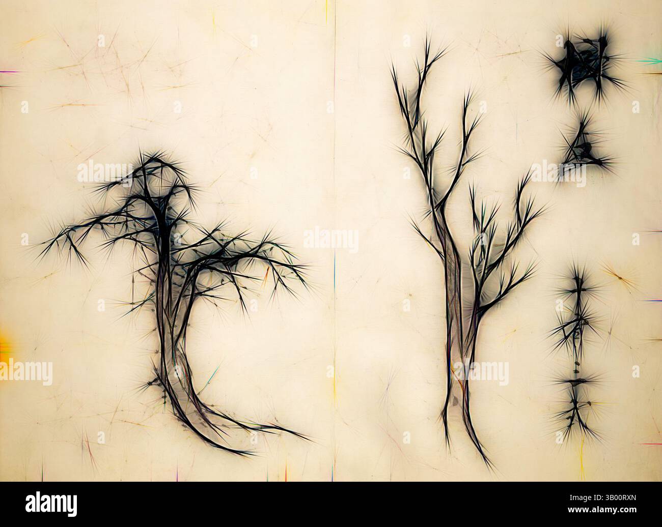 Surreal depiction of stylized trees hi-res stock photography and images ...