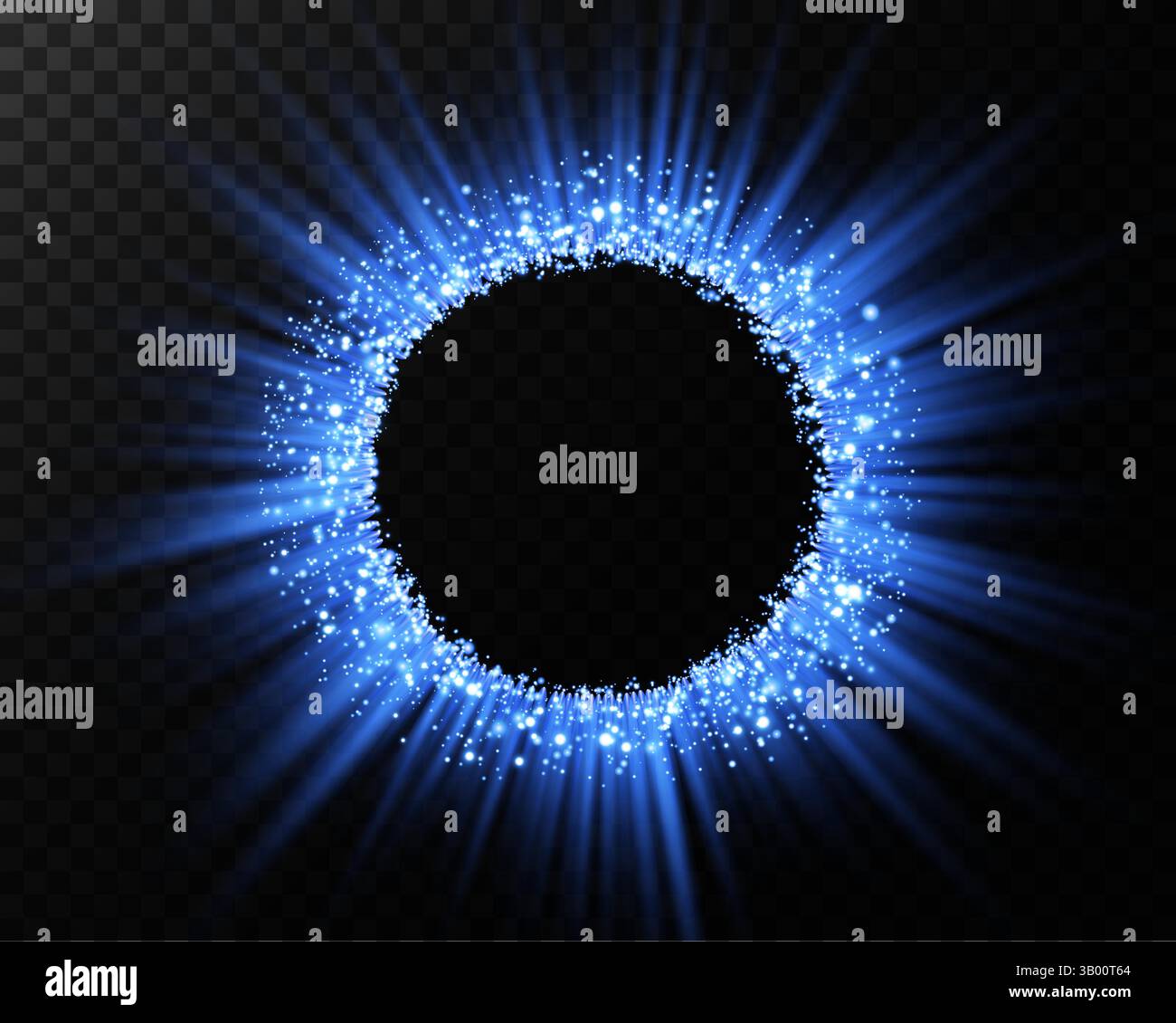 A Stunning Radiant Blue Sparkling Circular Design Featuring Bright Light Effects That Captivate ...