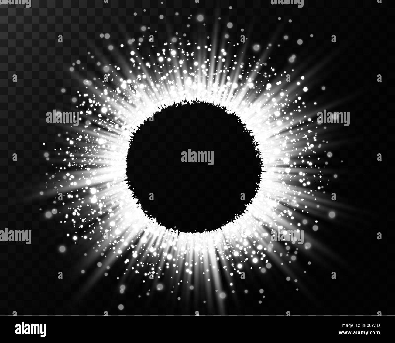 A Bright and Sparkling Circle Effect that features Radiating Lights ...