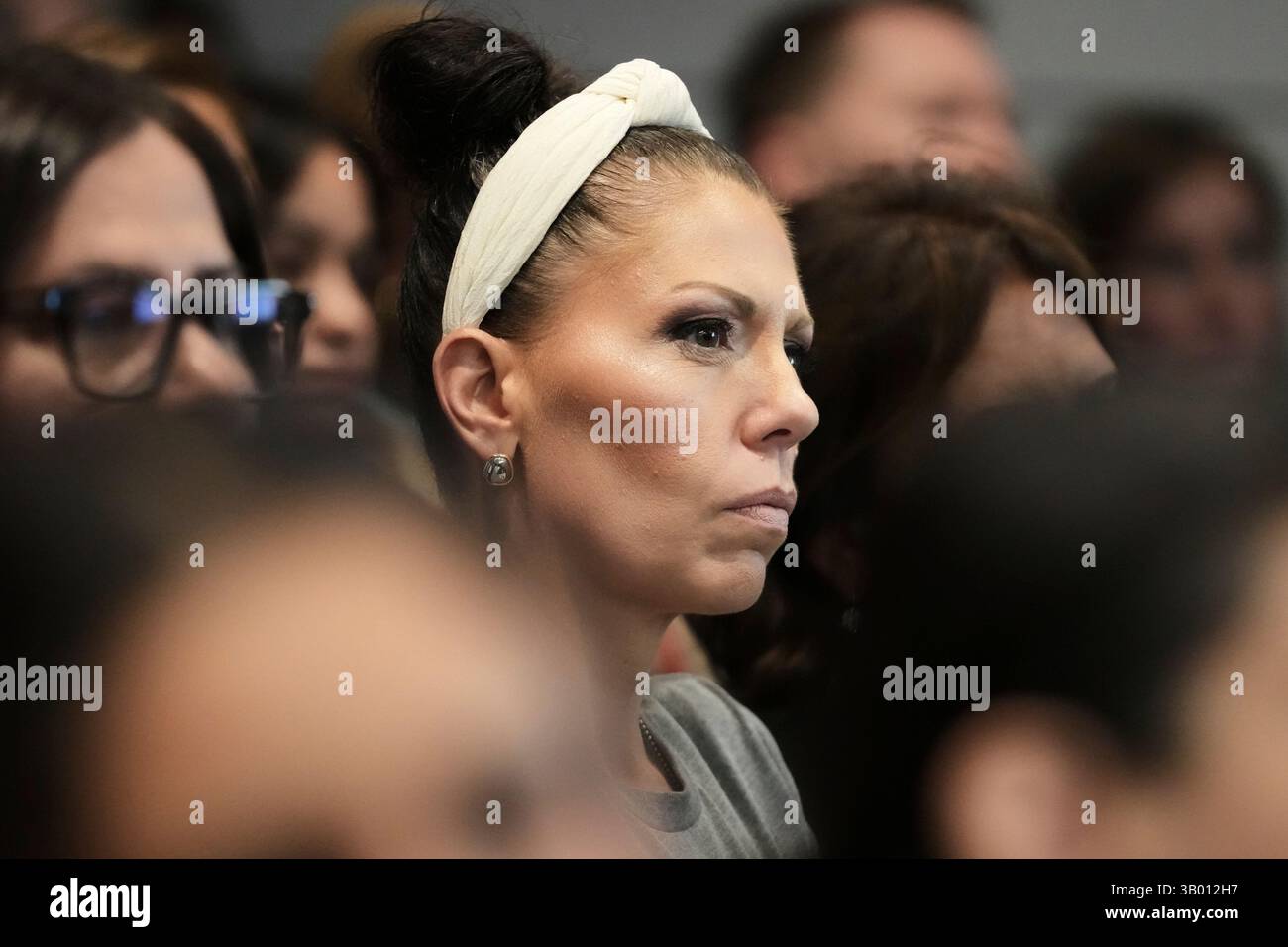 Keely Roberts listens to Judge Victoria A. Rossetti during the ...