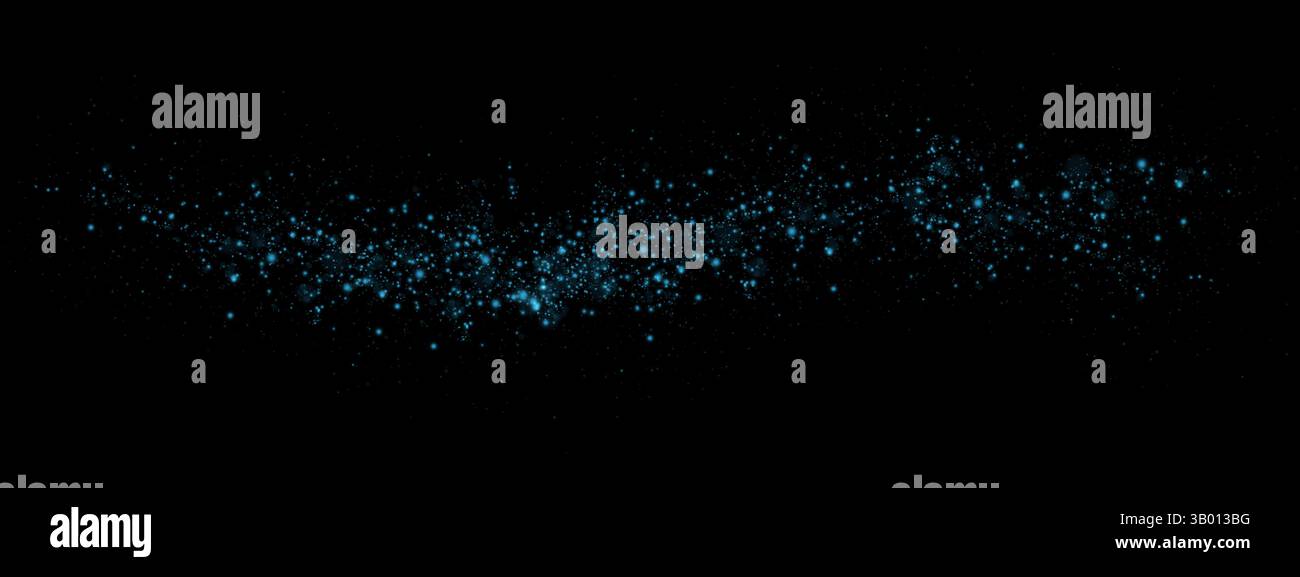 Glistening Aqua Particles Float Gently Against a Dark and Enigmatic ...