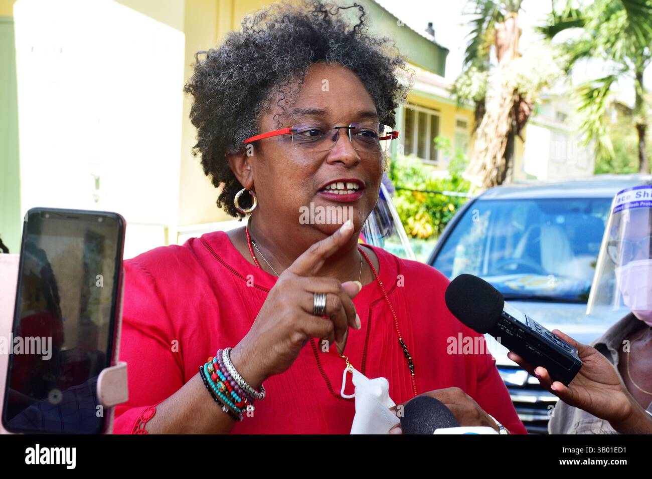 Mia Amor Mottley First Female Prime Minister of Barbados Stock Photo ...