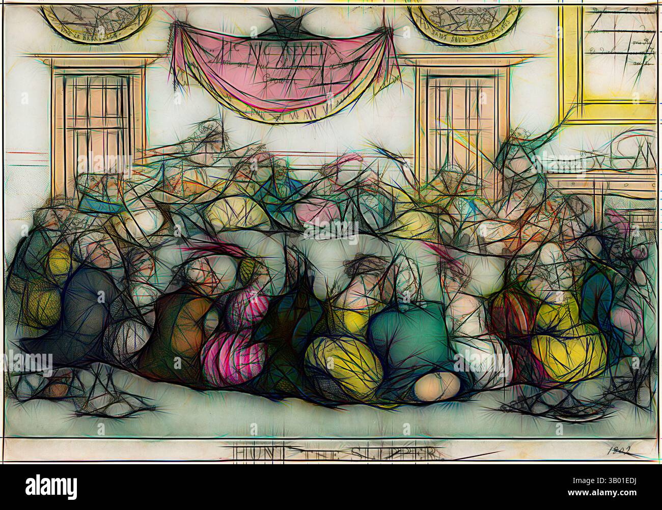 A gathering of diverse individuals seated closely together, engaged in ...