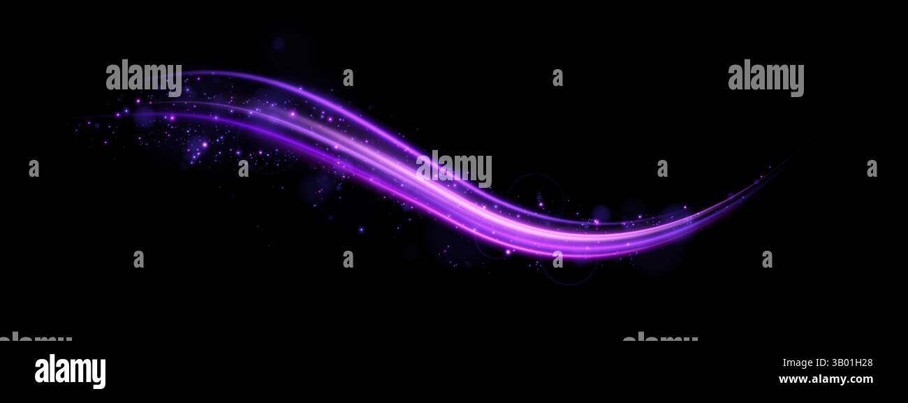 A beautiful Purple Wave Design enhanced with Sparkles set against a ...