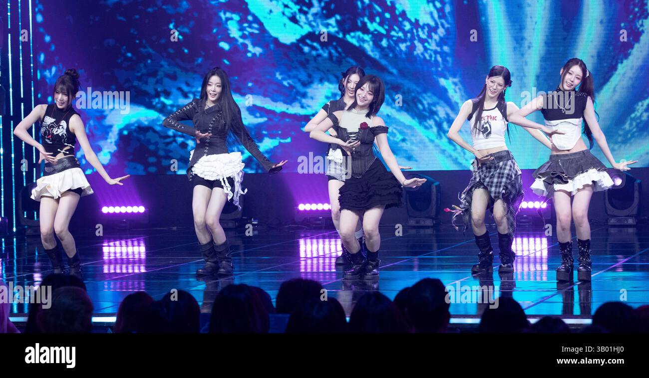 23 April 2025 - Goyang, South Korea : South Korean K-Pop girl group ifeye, performs on the stage ...