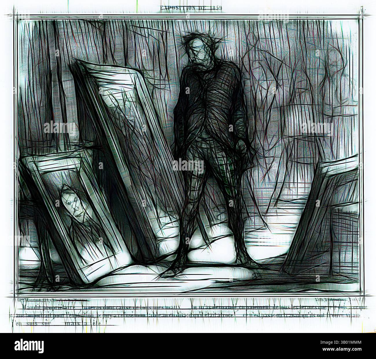 Chaotic arrangement of tilted frames hi-res stock photography and ...