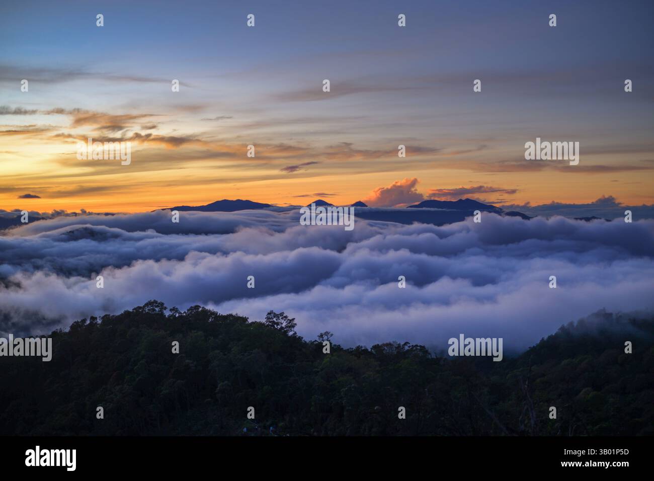 August 19, 2025, Bandung, West Java, Indonesia: The sun rises at Mount ...