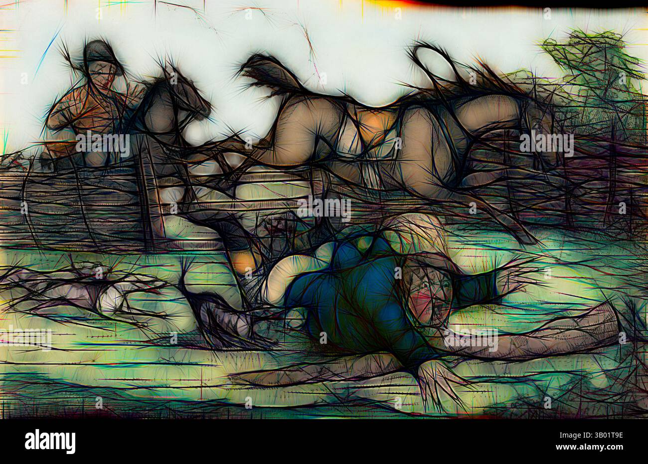 Chaotic backdrop of blurred outlines hi-res stock photography and ...