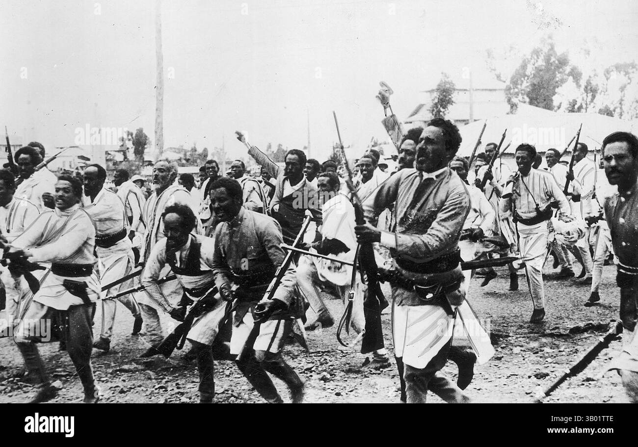 SECOND ITALO-ETHIOPIAN WAR 1935-37. Ethiopian troops Stock Photo - Alamy